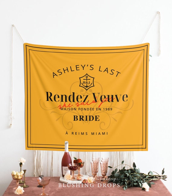 Last Rendez Veuve Party Backdrop, Veuve Before Vows, Champagne ...
