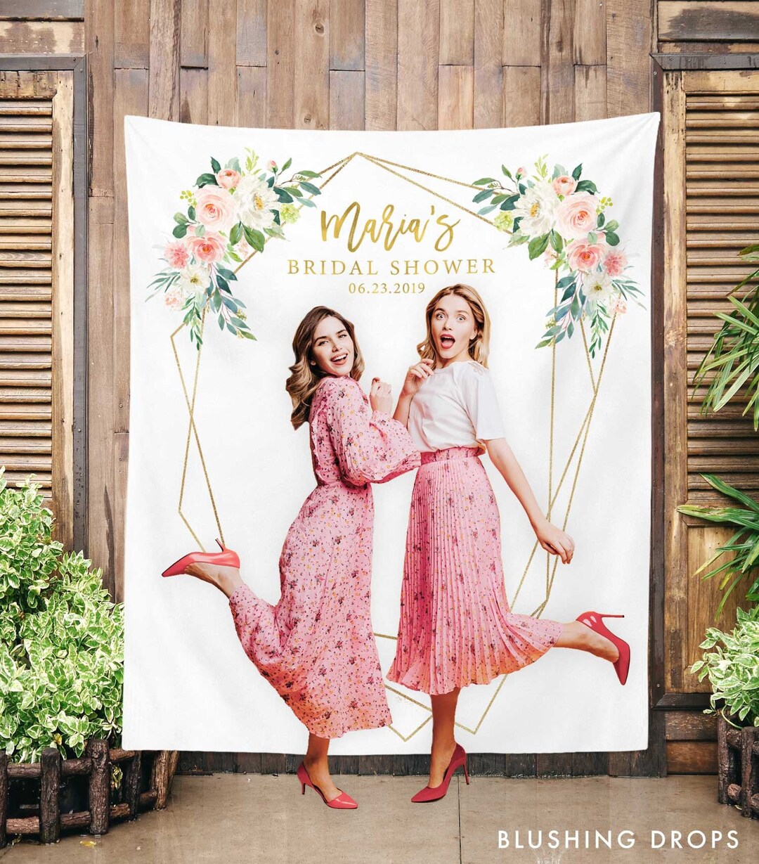 Bridal Shower Backdrop, Bridal Shower Decor, Rustic Bridal Shower ...