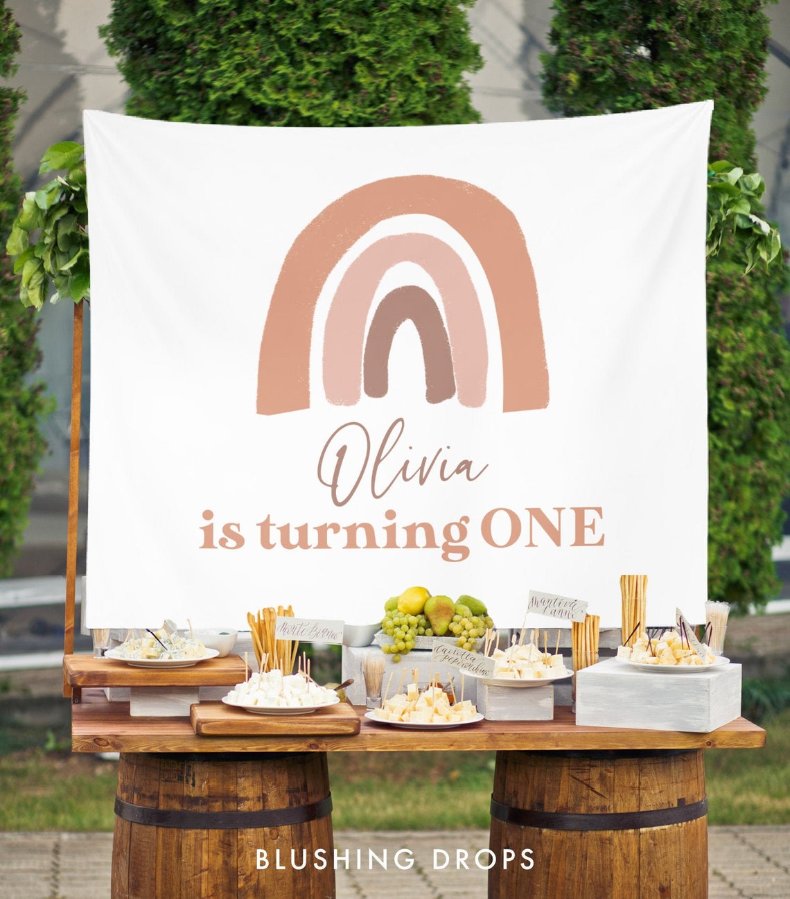 Boho Rainbow Birthday Decorations Rainbow Backdrop Birthday | Etsy