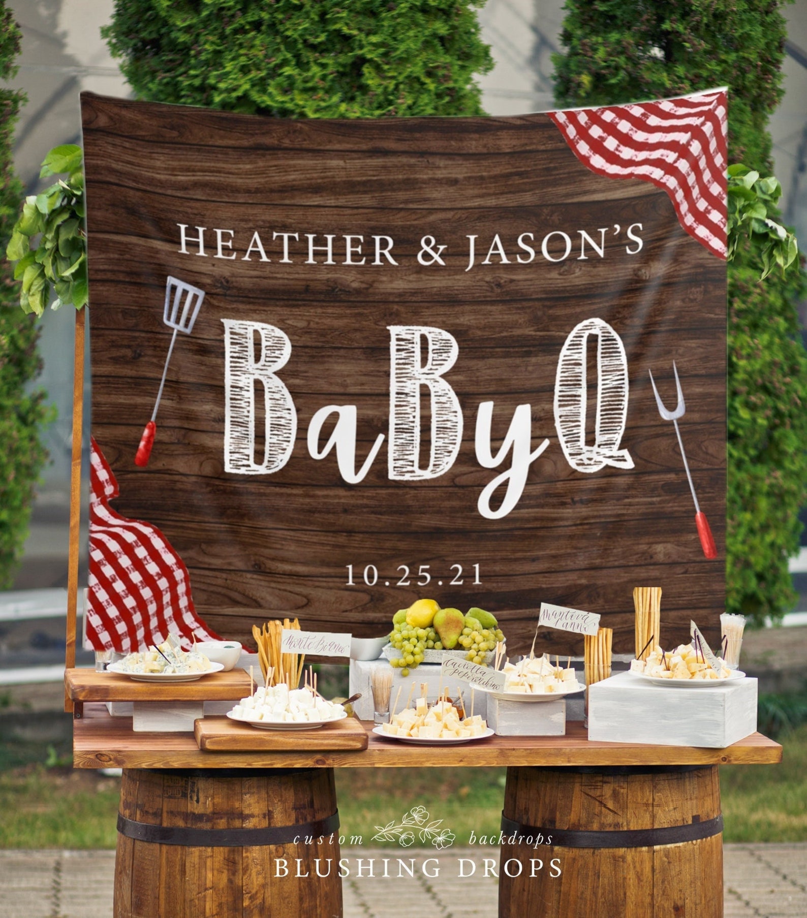 Babyq Banner, Babyq Decorations, Babyque, BBQ Party Banner, Babyq ...