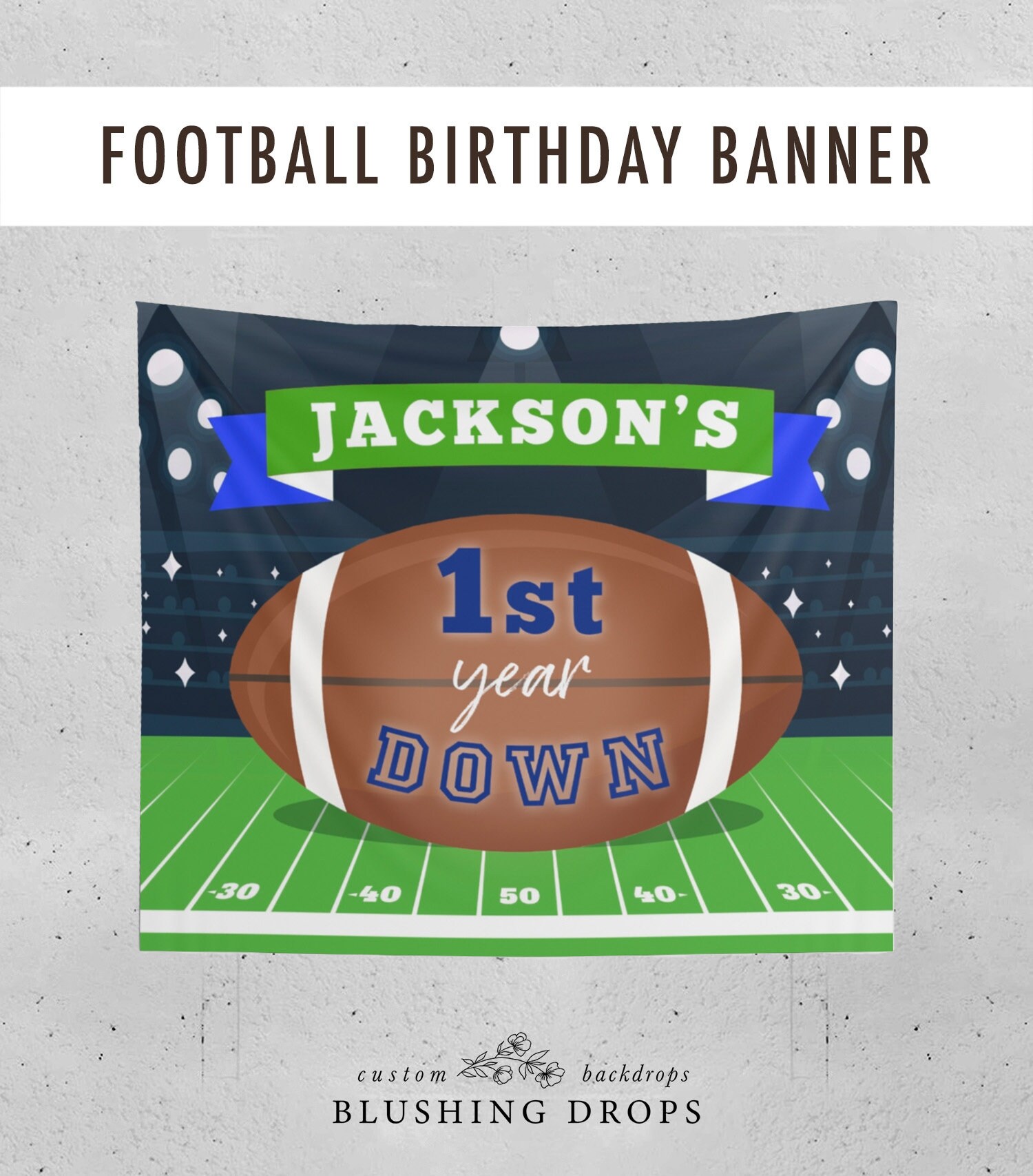 Football Birthday Banner Football Birthday Decorations First | Etsy