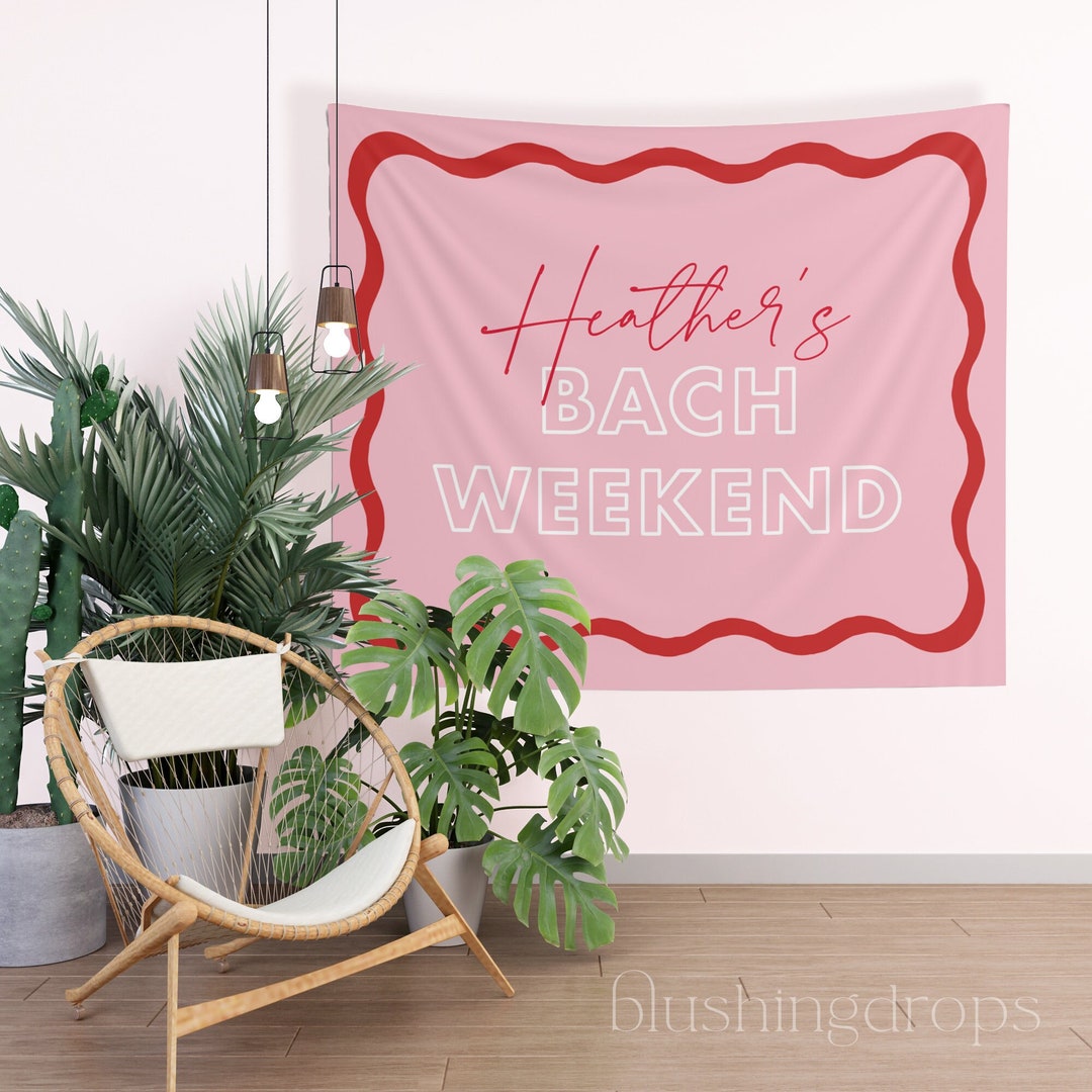 Retro Bachelorette Party Decorations, Hen Party Backdrop, Pink ...