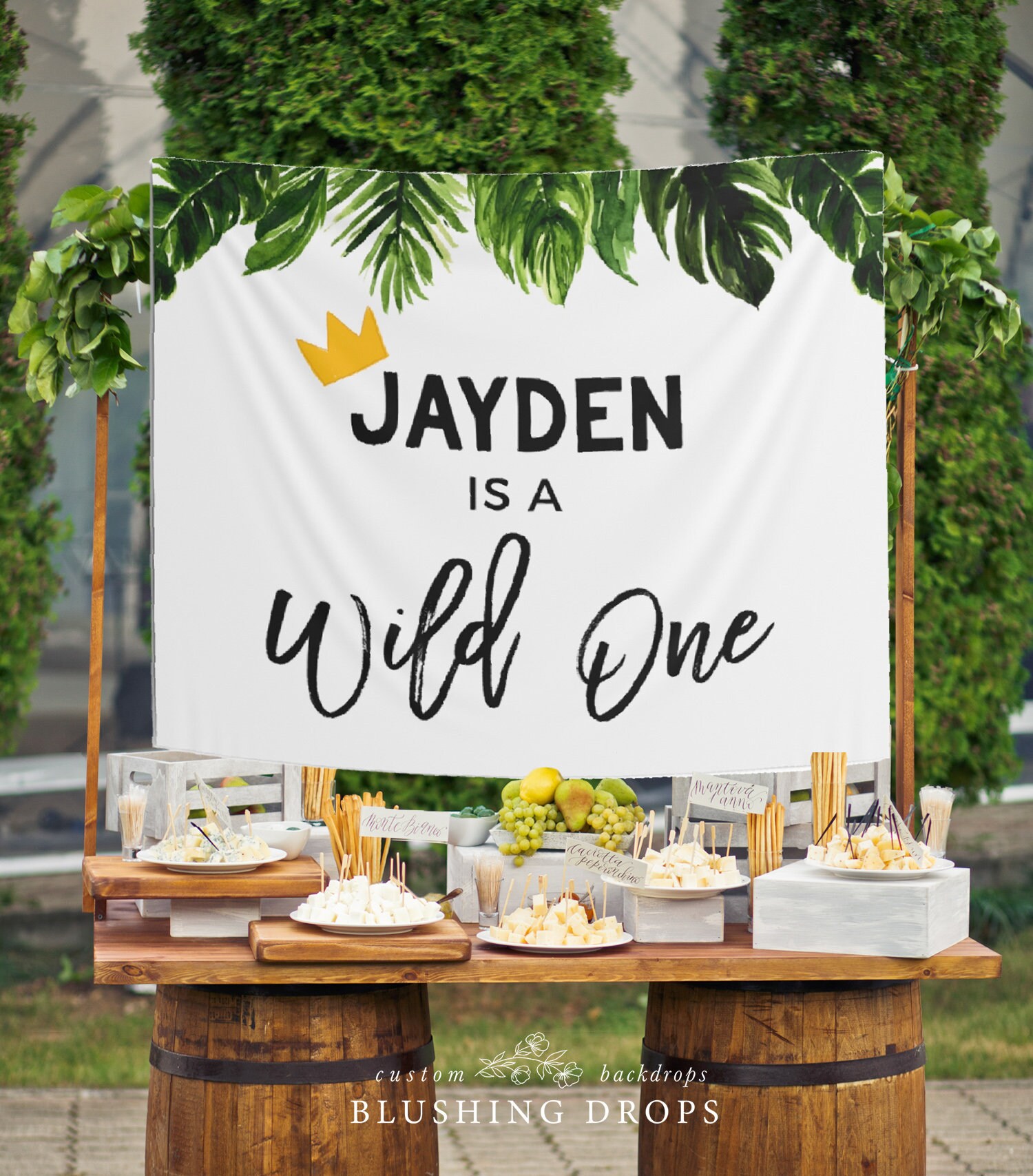 Wild One Birthday Party Backdrop Wild One Banner Boy 1st | Etsy