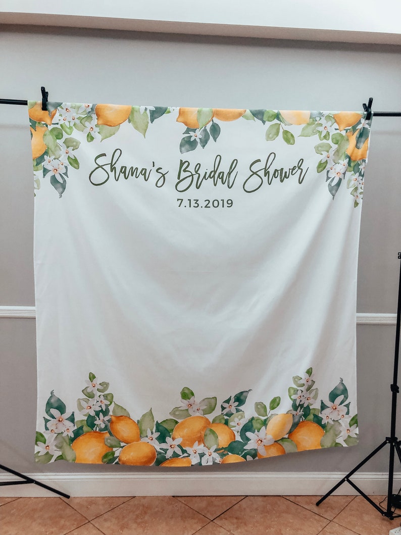 Lemon Bridal Shower Backdrop Lemon Backdrop Lemon - Etsy