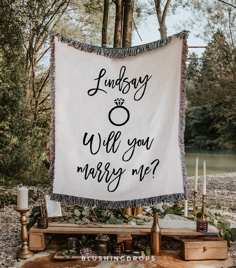 Proposal Decorations Will You Marry Me Blanket Marriage - Etsy