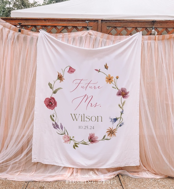Future Mrs Backdrop Wildflower Bridal Shower Decor Boho - Etsy
