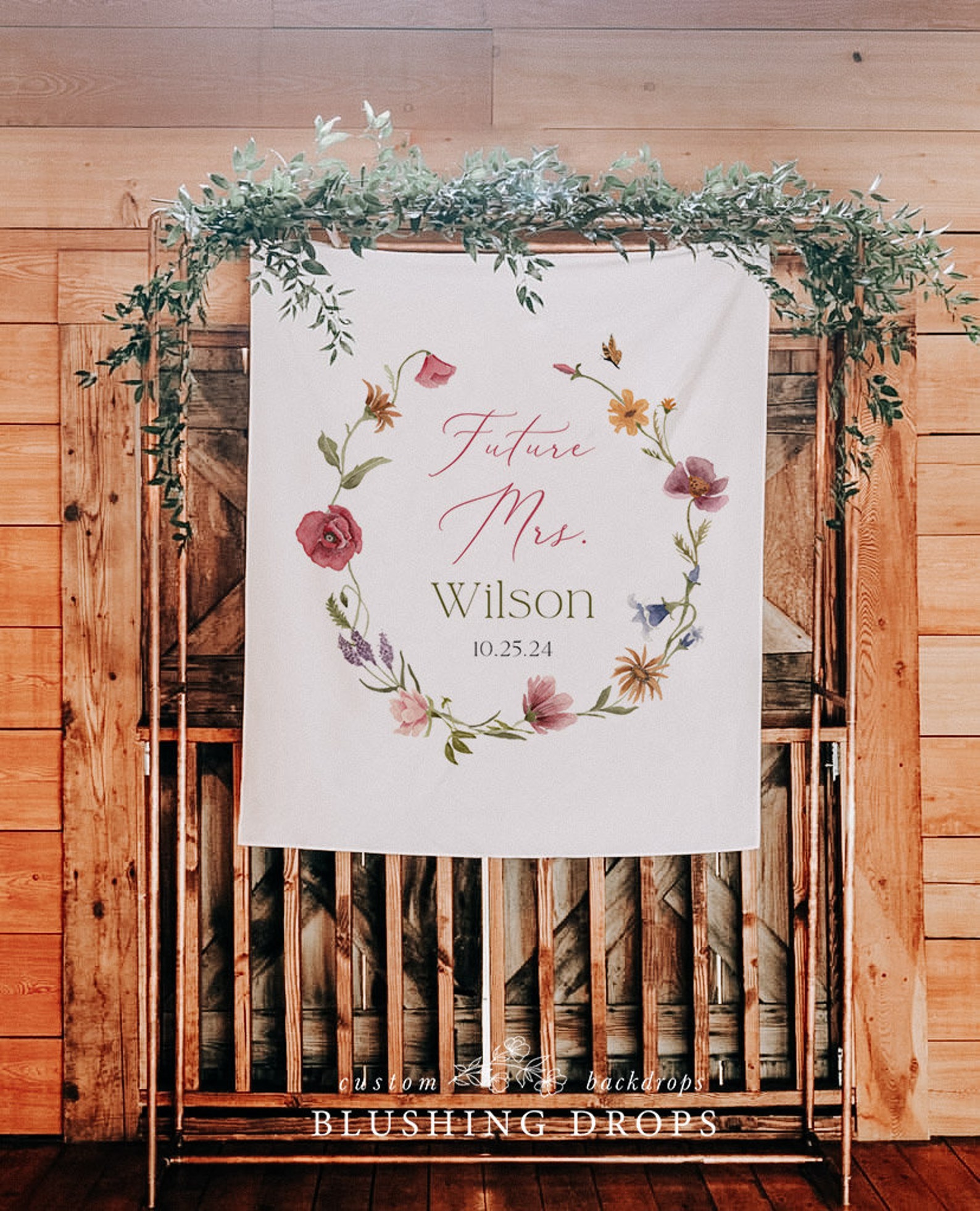 Future Mrs Backdrop Wildflower Bridal Shower Decor Boho - Etsy