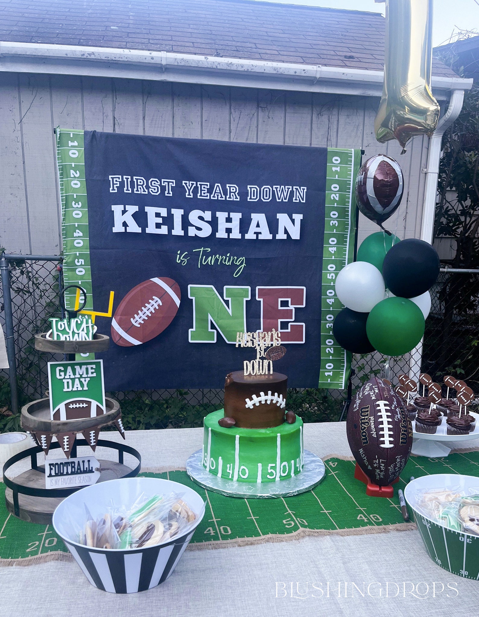 First Down Birthday Decorations First Year Down Birthday 1st - Etsy