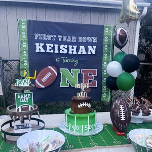 First Down Birthday Decorations, First Year Down Birthday, 1st Year ...