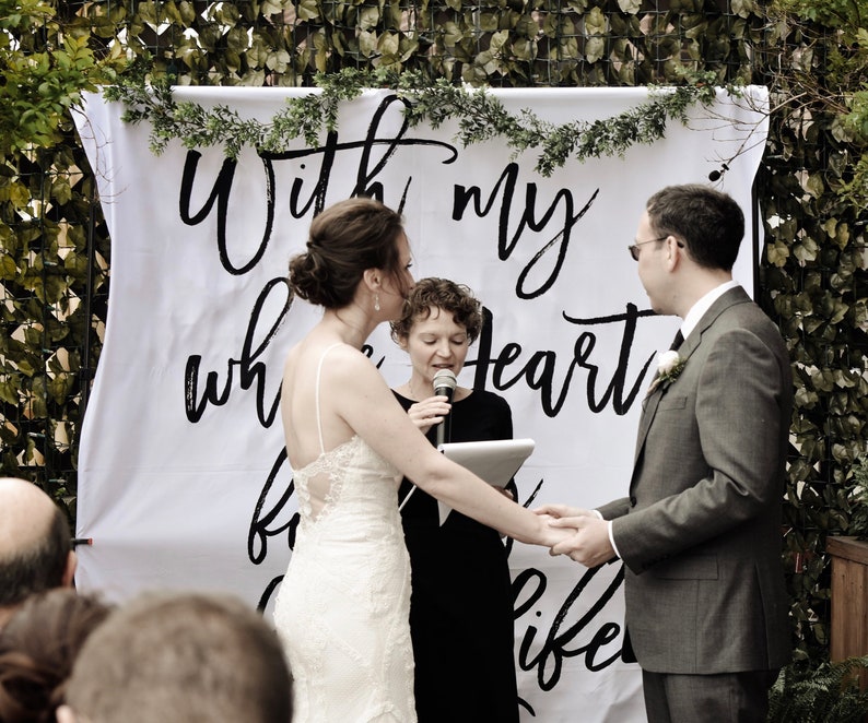 Wedding Backdrop for Reception With My Whole Heart for My Whole Life ...