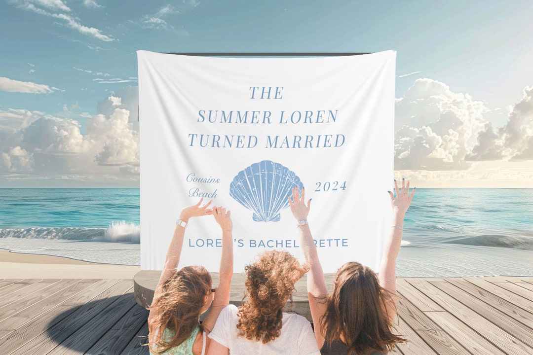 The Summer I Turned Married Bachelorette Party Backdrop, Cousins Beach ...