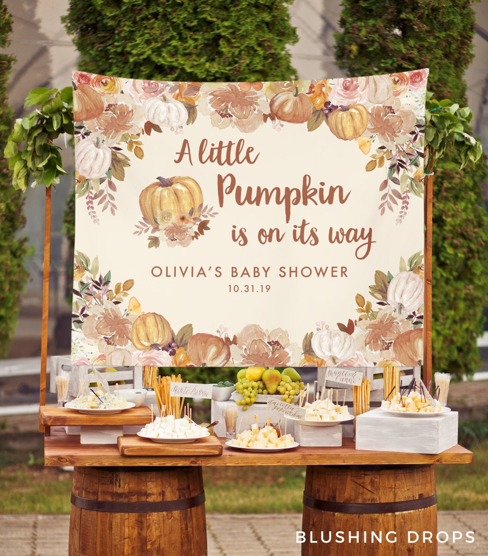 A Little Pumpkin Baby Shower Banner Fall Baby Shower - Etsy