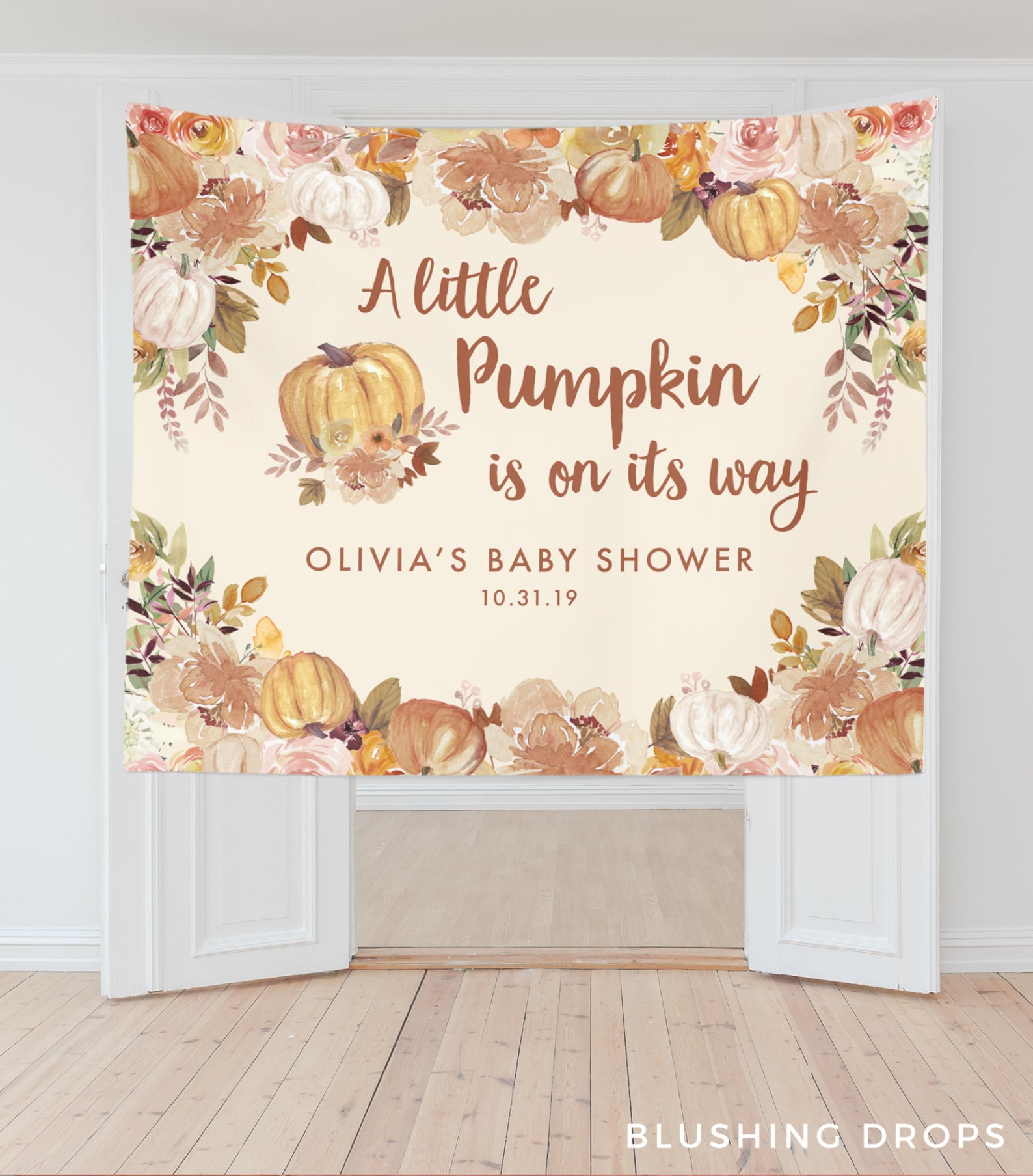 A Little Pumpkin Baby Shower Banner, Fall Baby Shower Decorations ...