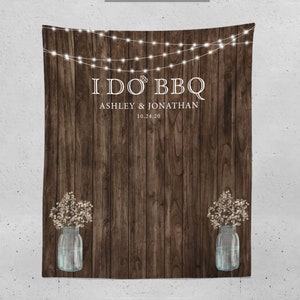 I Do BBQ Decorations, I Do BBQ Banner, Engagement Backdrop, BBQ ...