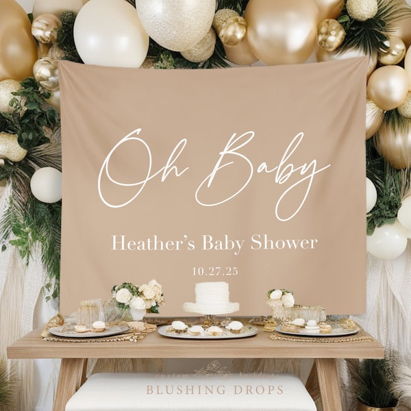 Baby Shower Backdrop Gender Neutral - Etsy