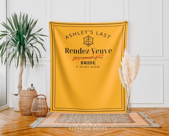 Last Rendez Veuve Backdrop, Champagne Bachelorette Weekend Backdrop ...