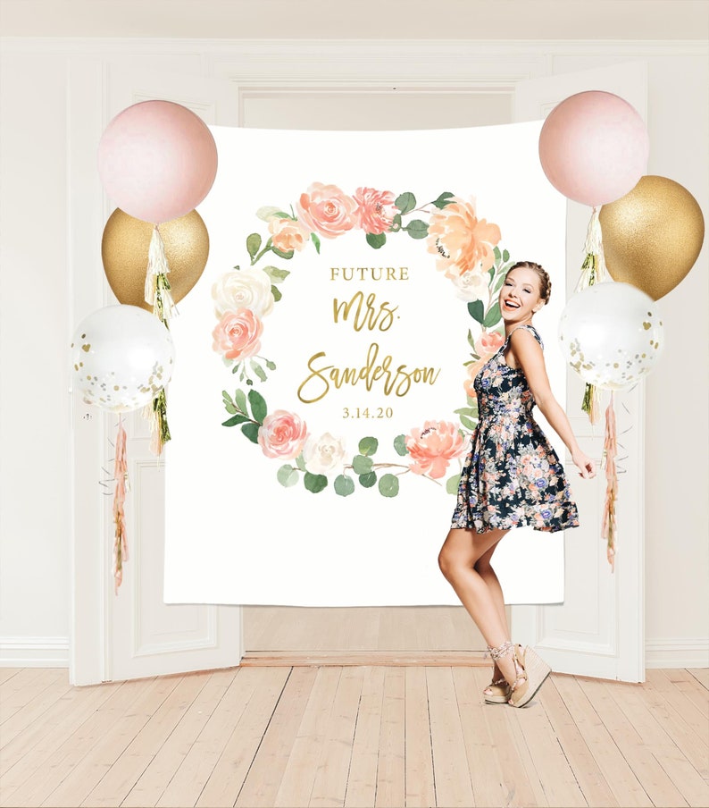 Floral Bridal Shower Backdrop for Photos Bridal Shower - Etsy