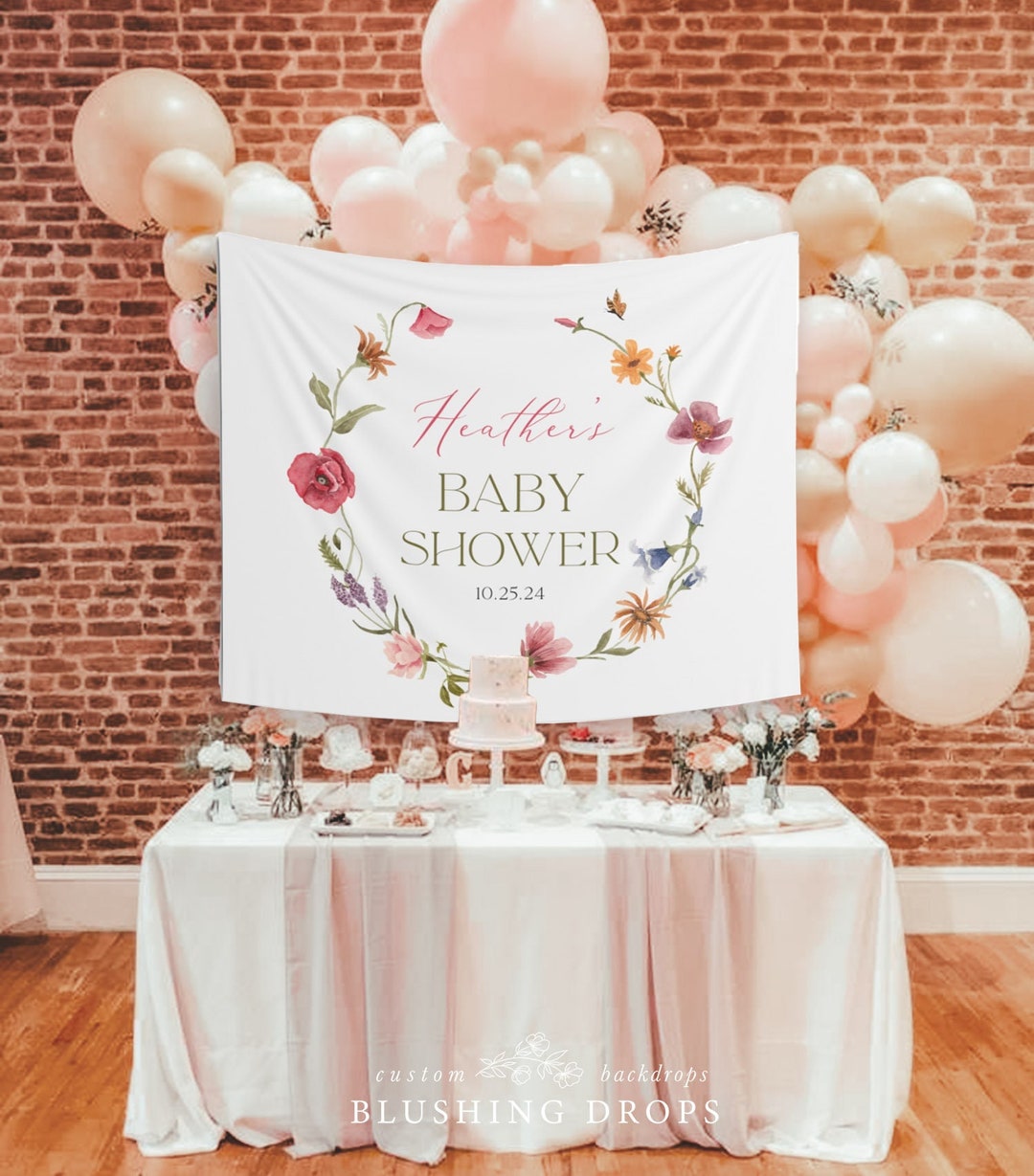 Little Wildflower Banner, Wildflower Baby Shower Decor, Wildflower Party Decorations, Baby in ...