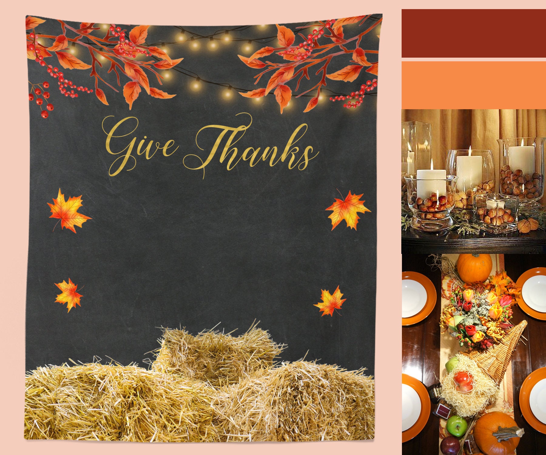 Thanksgiving Decorations Thanksgiving Backdrop Thanksgiving - Etsy