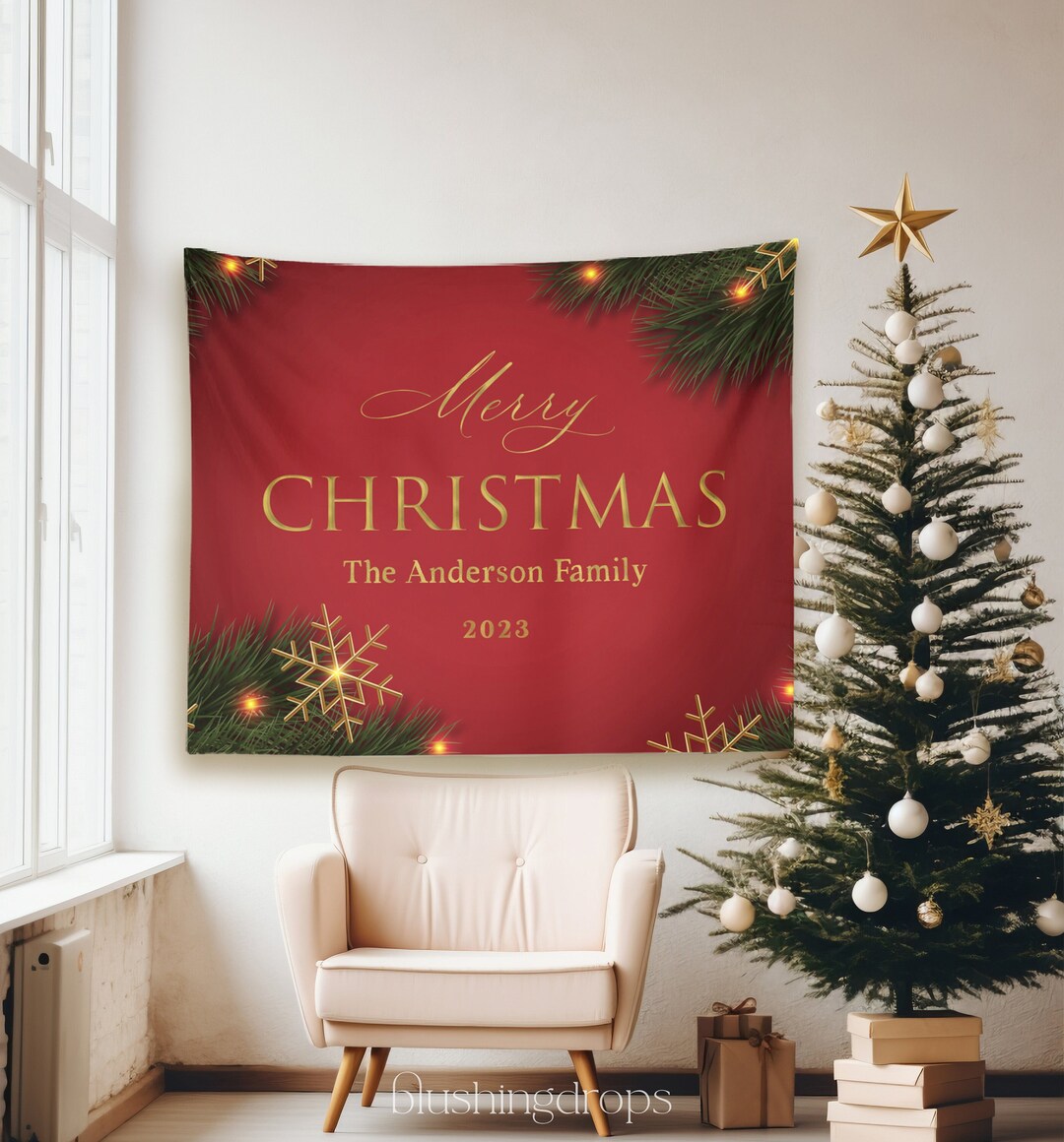 Christmas Party Backdrop, Holiday Appreciation Dinner, Office Holiday ...