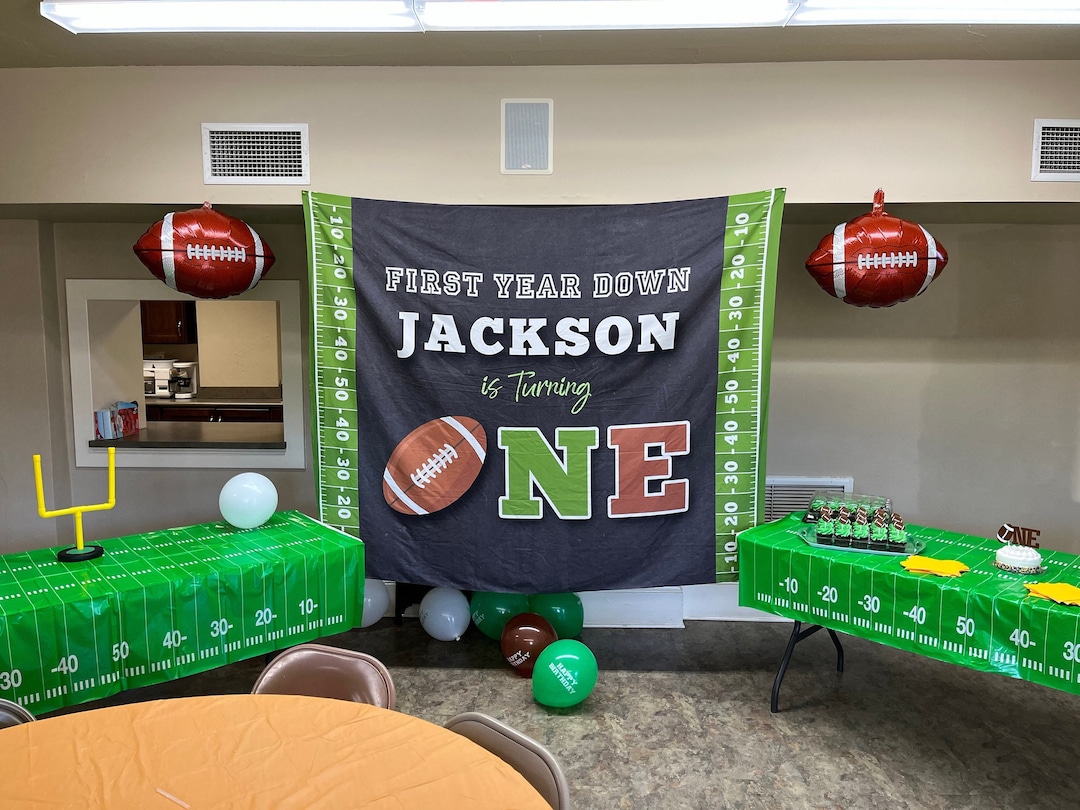 First Down Birthday Decorations, First Year Down Birthday, 1st Year ...