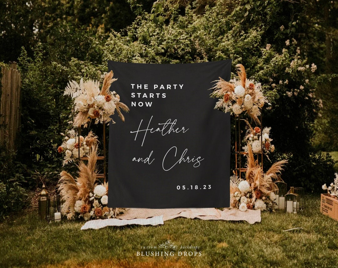 Custom Wedding Sign, Personalized Sign, Fabric Wedding Sign, Minimalist ...