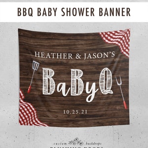 Babyq Banner, Babyq Decorations, Babyque, BBQ Party Banner, Babyq ...