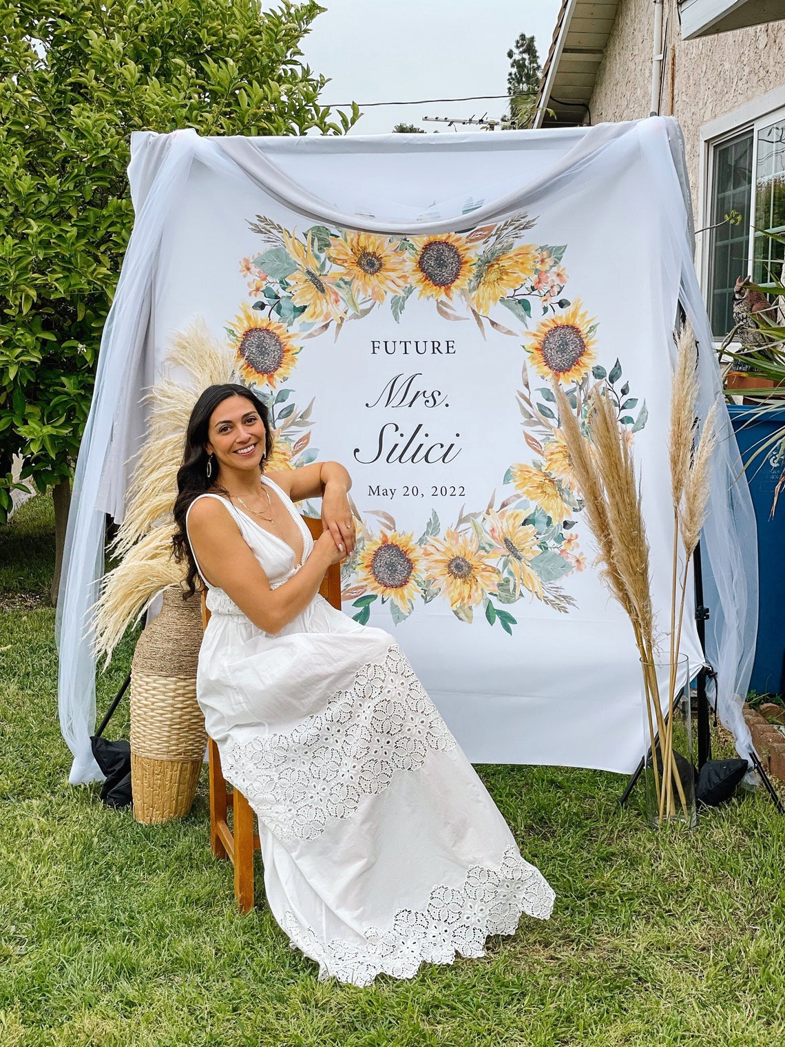 Rustic Sunflower Bridal Shower Backdrop Bridal Shower | Etsy