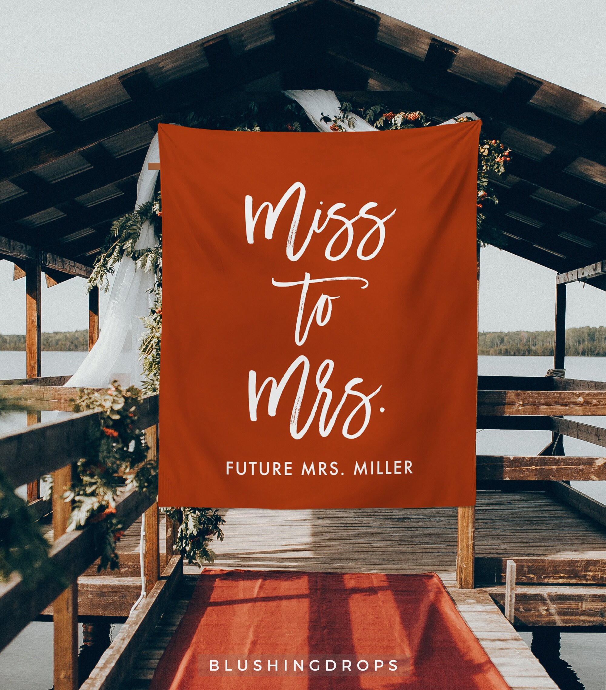 Miss to Mrs Backdrop Boho Bridal Shower Backdrop Rust Bridal | Etsy