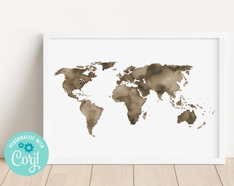 Sepia Tone Map - Etsy