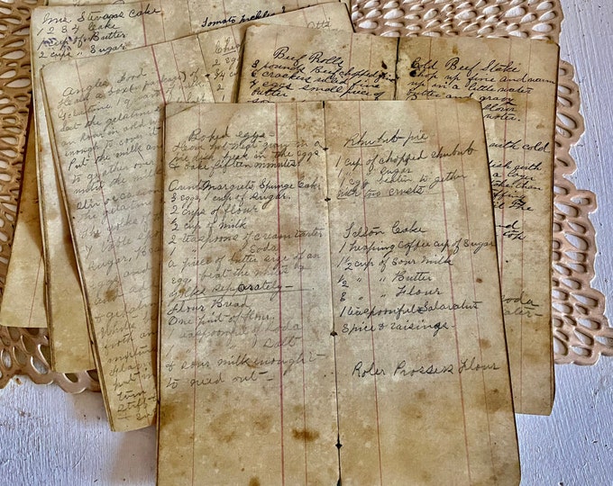 Handwritten Recipes 1800s Victorian Era Laser Printed Professionally in ...