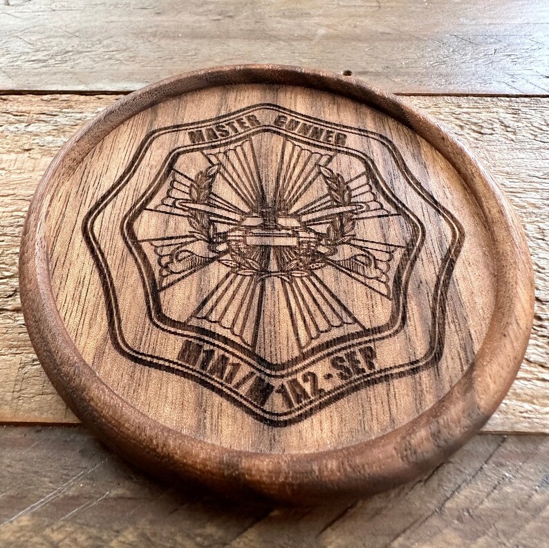 Abrams MG M1A1/M1A2-SEP Coaster walnut Abrams Master Gunner Present for ...