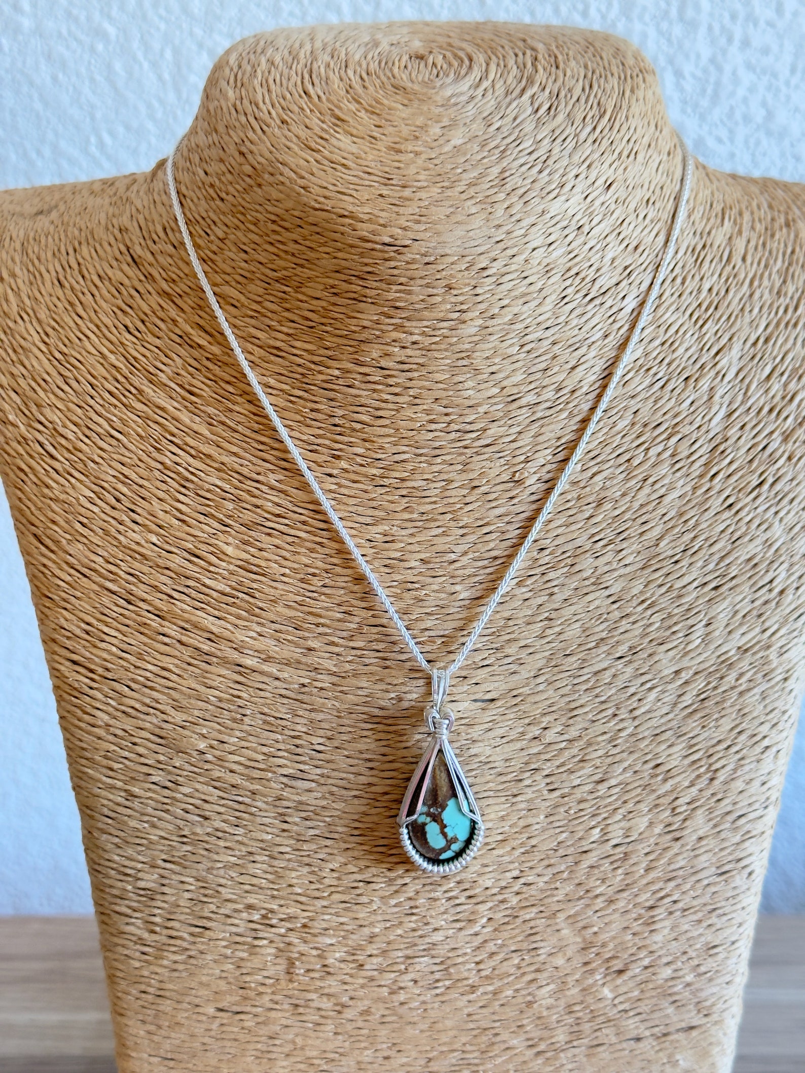 Number Eight Turquoise Pendant Sterling Silver - Etsy