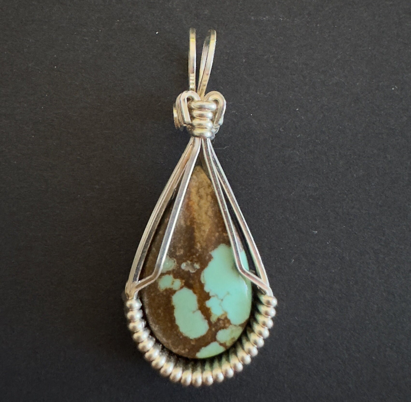 Number Eight Turquoise Pendant Sterling Silver - Etsy