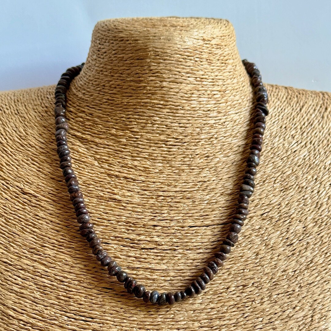 Petrified Dinosaur Bone Necklace, 20 Plus 2 Sterling Silver Extender - Etsy