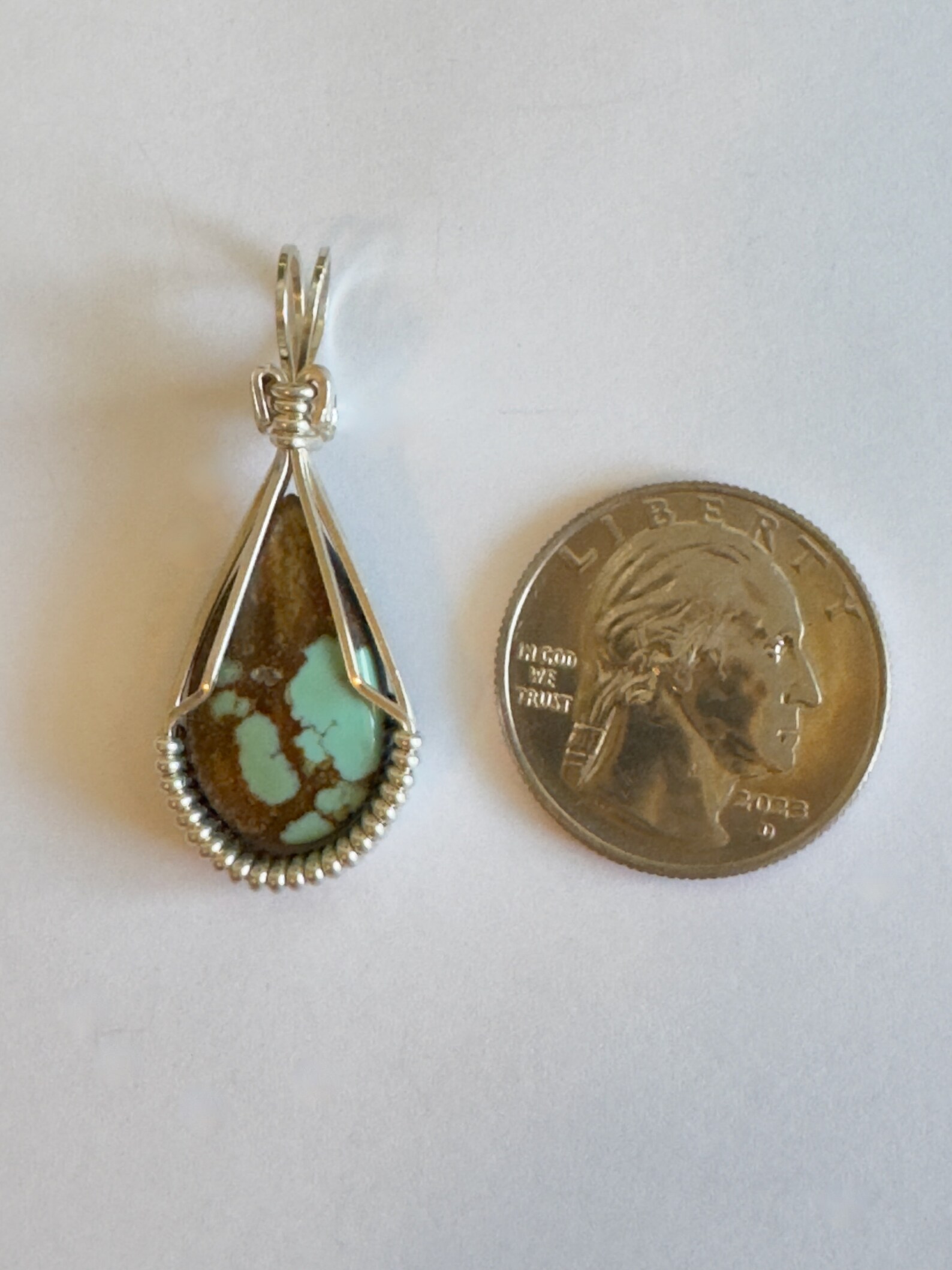 Number Eight Turquoise Pendant Sterling Silver - Etsy