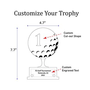 Custom Golf Ball Trophy for Golf Tournament and Event | 1st Place, 2nd ...