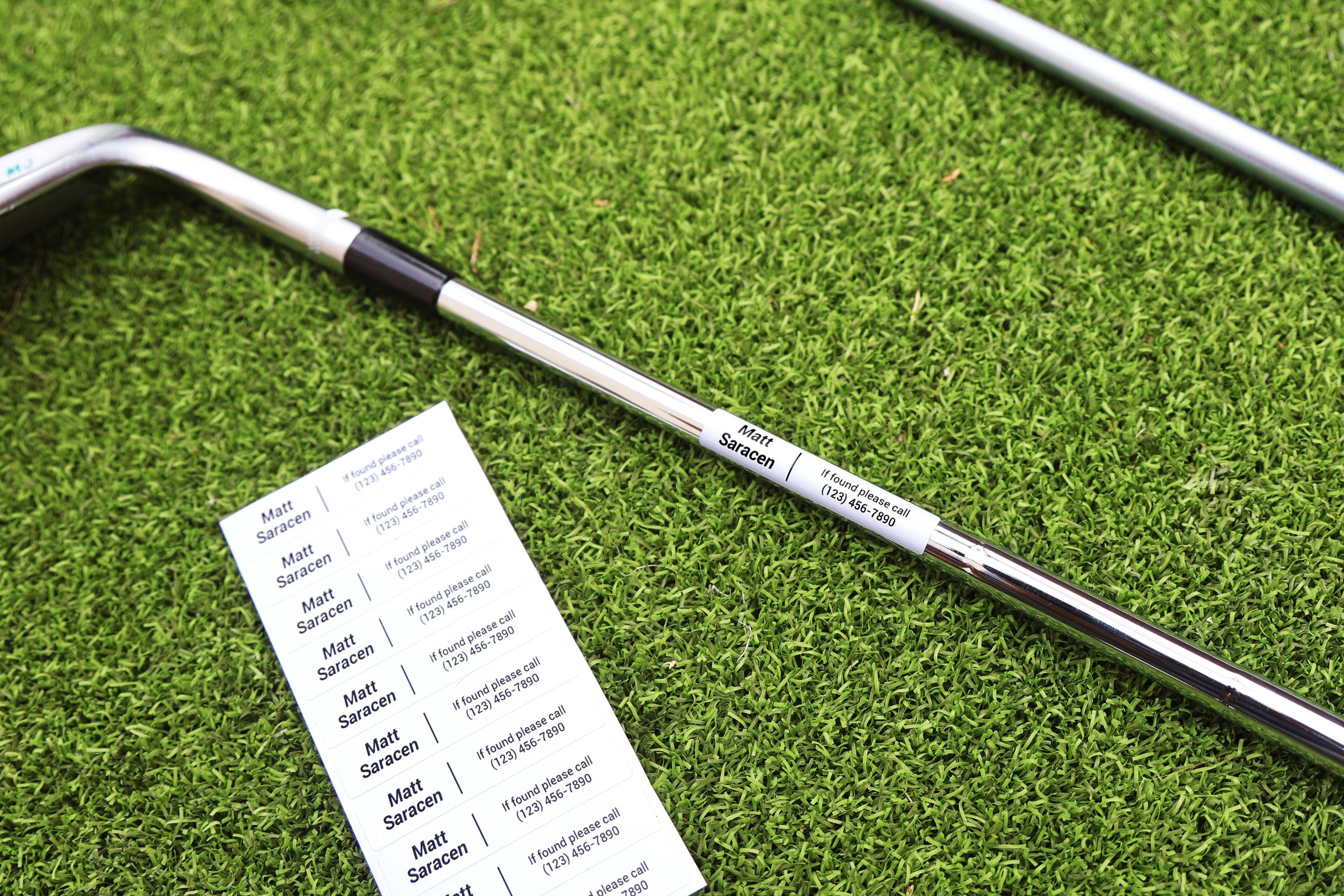 Custom Golf Club Name Labels – Waterproof Personalized Stickers With ...