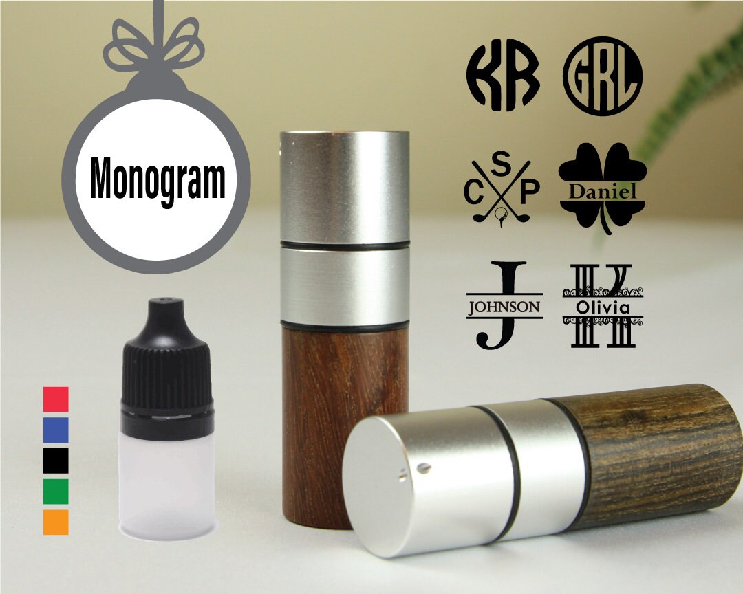 Free Ink - Monogram Golf Ball Stamp, Real Wood Body, Custom Ball Marker ...