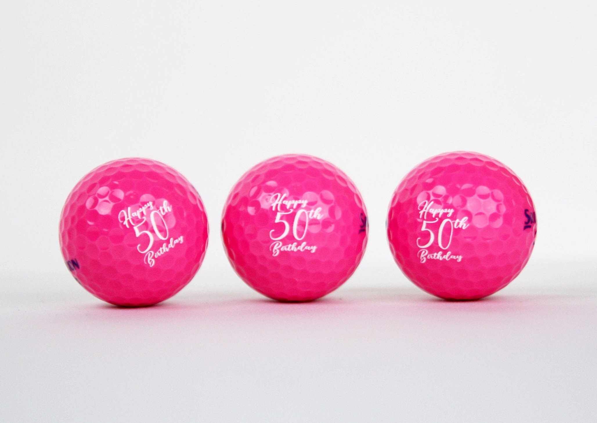 Set of 3 Custom Pink Golf Balls, Gift for Golfers, Women, Mother, Wife ...