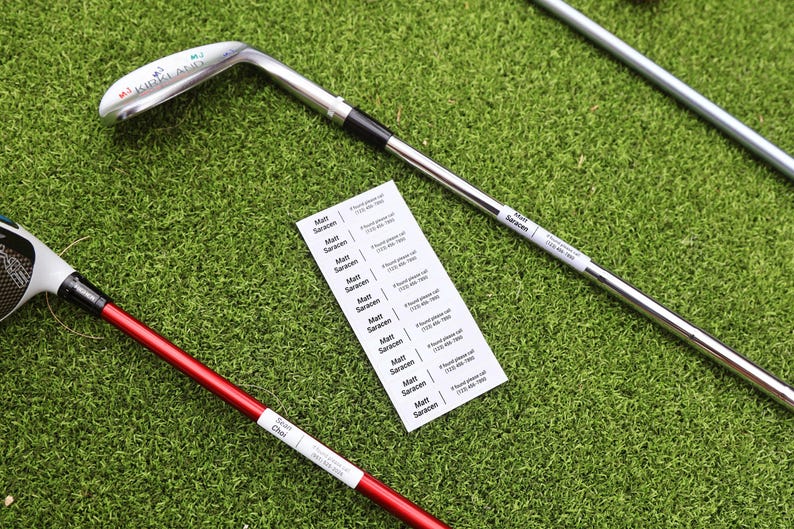 Custom Golf Club Name Labels – Waterproof Personalized Stickers With ...