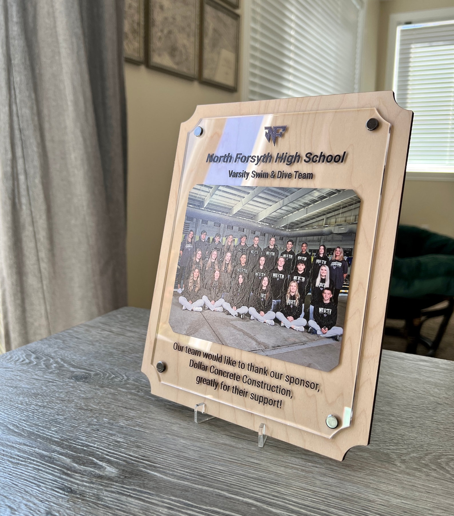 Custom Sports Plaque Team Photo Plaque Sponsor Thank You Plaque Soccer ...