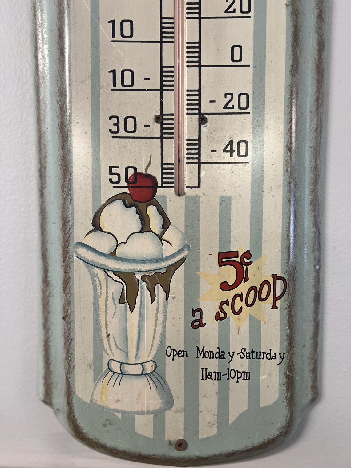 Rosie’s Ice Cream Thermometer Antique, Vintage - Etsy