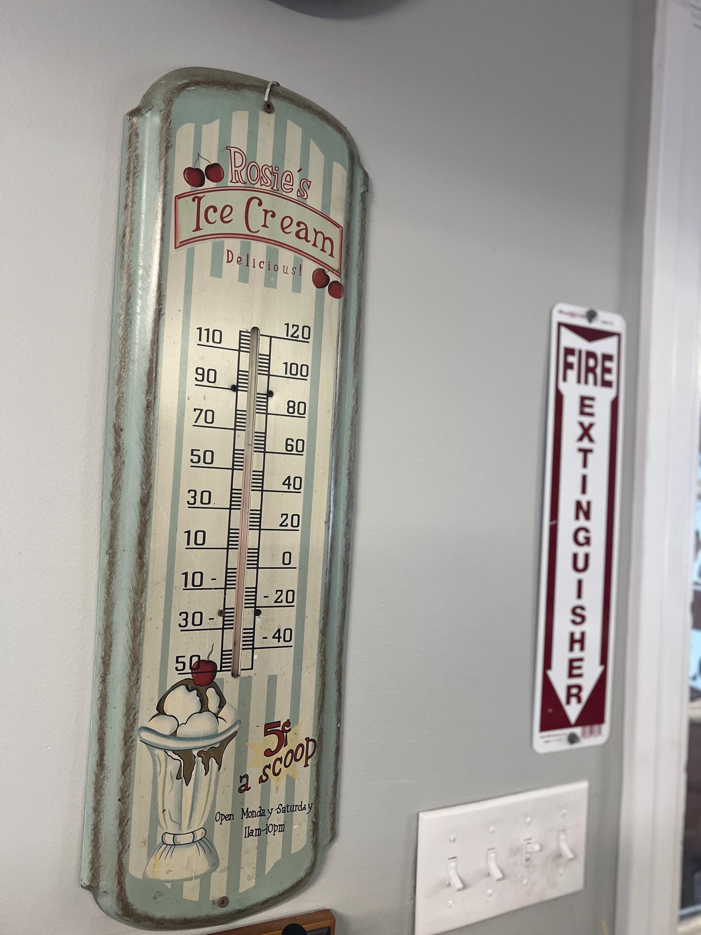 Rosie’s Ice Cream Thermometer Antique, Vintage - Etsy