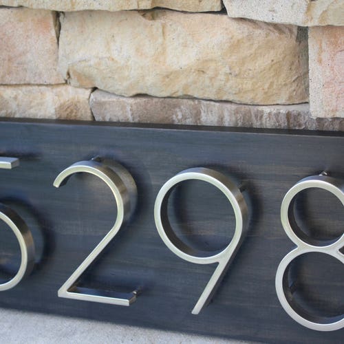 ADDRESS SIGN carved Stone House Number / Marker Plaque / - Etsy