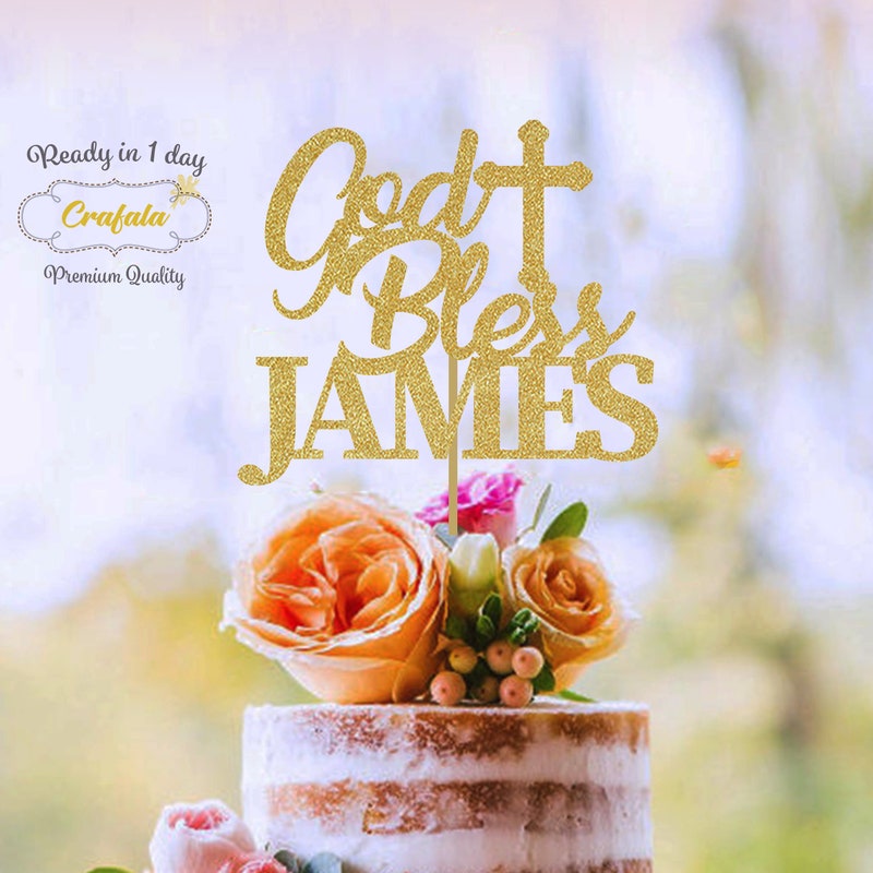 God Bless Cake Topper - Etsy