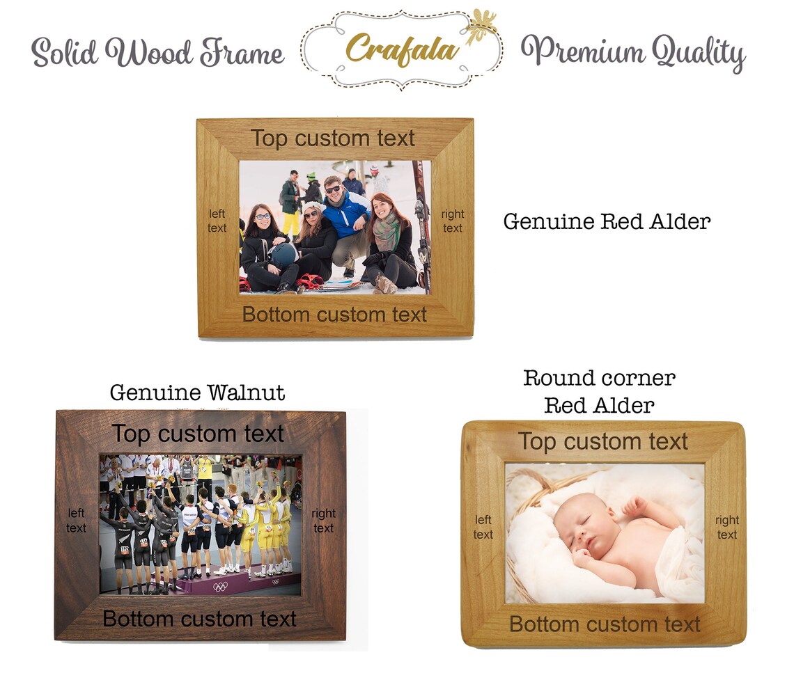 Custom Frame Personalized Frame Custom Solid Wood Frame - Etsy