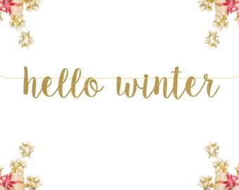 Hello winter sign | Etsy