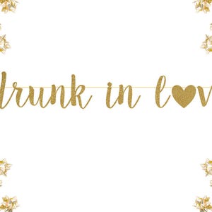 Drunk in Love Glitter Banner | Photo Prop Celebrate| Personalized ...
