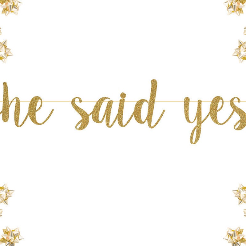 She Said Yes Banner - Etsy